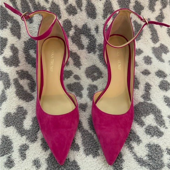 Ivanka Trump | Shoes | Ivanka Trump Pink Suede Heels Size 85 | Poshmark